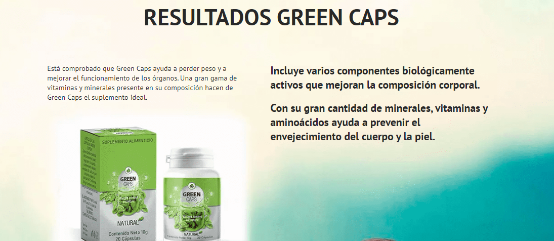 Green Caps : Cápsula, Reseñas, Precio, Beneficios, Original, Comprar