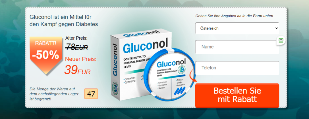 Gluconol : Kapsel, Bewertungen, Werke, Preis, Vorteile, Original, Kaufen