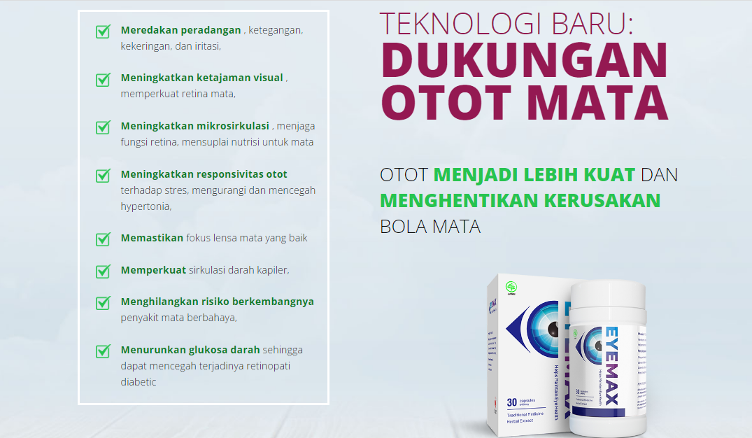 Eyemax : kapsul, Ulasan, Harga, Efek Samping, pil, Farmasi, Manfaat
