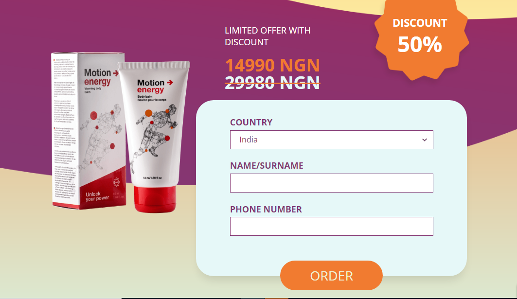 Motion Energy : Cream,Reviews,Price, Works, Benefits, Original, Buy