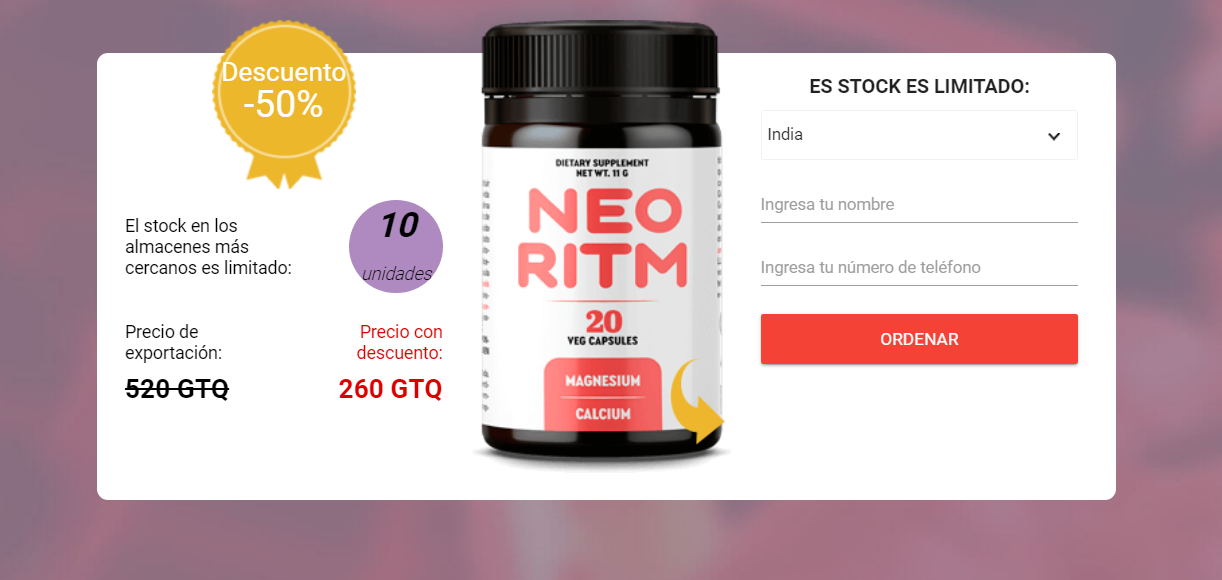 Neoritm : Cápsula, Reseñas, Precio, original, Beneficios, obras, Comprar