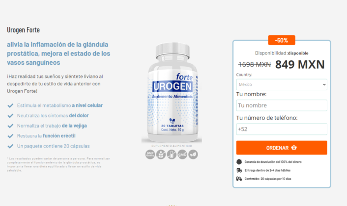 Urogen Forte : CÃ¡psula, ReseÃ±as, Precio, Original, Obras, Comprar