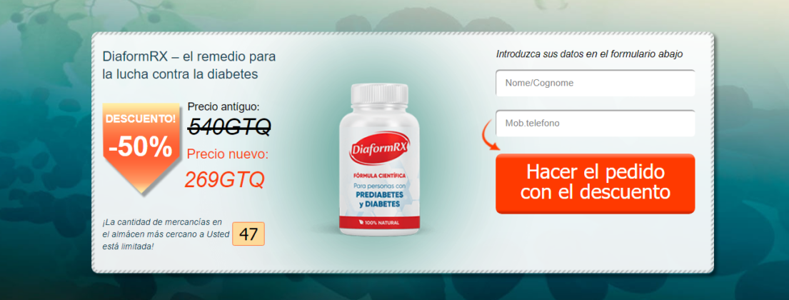 DiaformRX : Cápsula, Reseñas, Precio, Obras, Ingredientes, Comprar