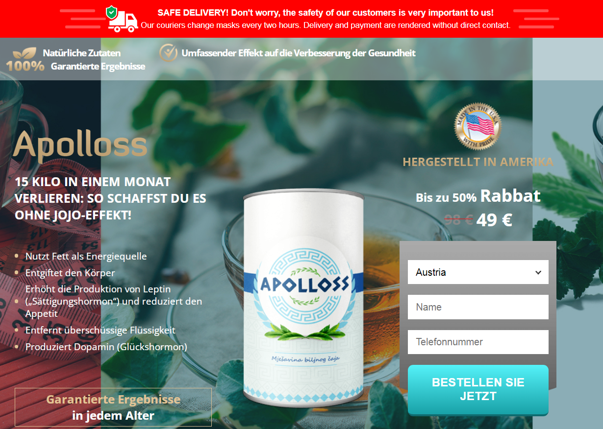 Apolloss : Tee, Bewertungen, Werke, Preis, Zutaten, Vorteile, Kaufen