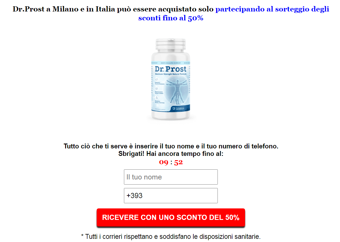 Dr.Prost : Capsula, Recensioni, Prezzo, lavori, Ingredienti, Acquistare