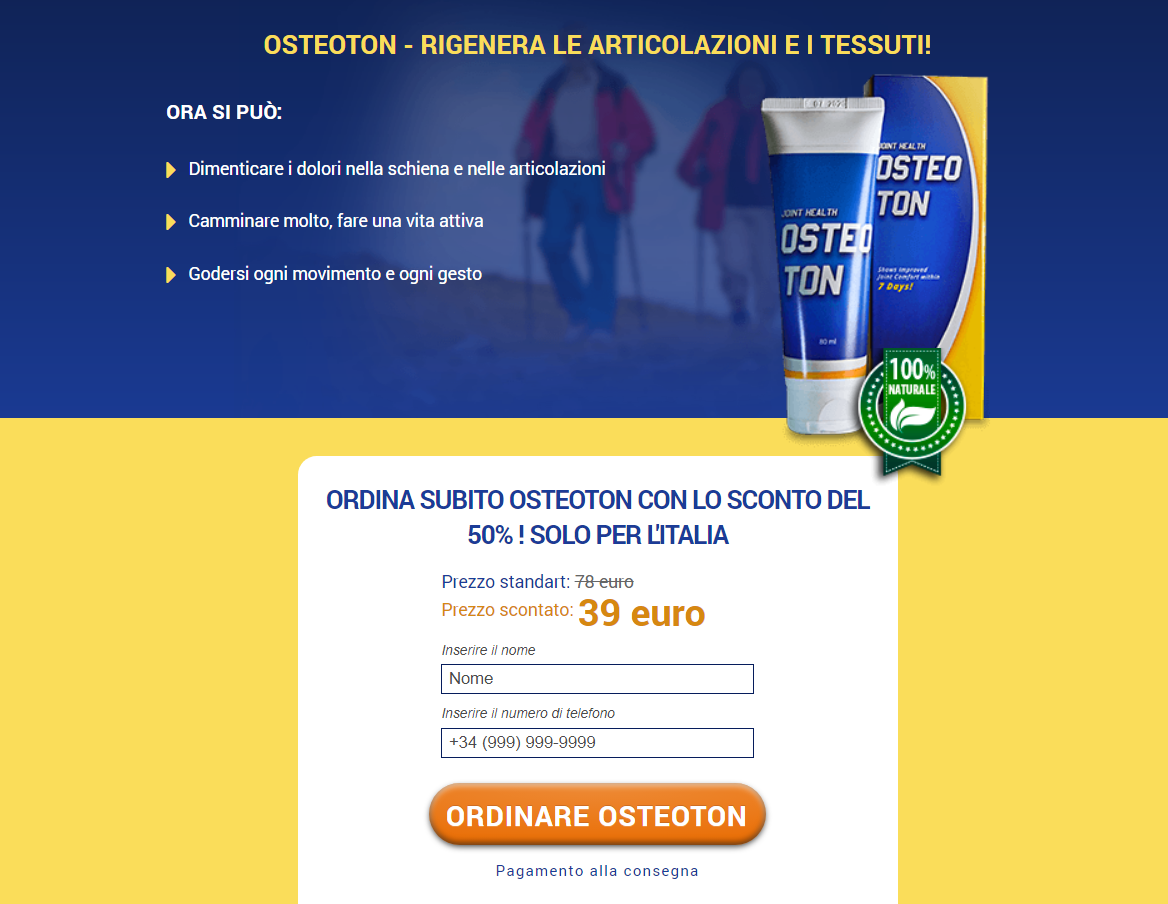 Osteoton: Crema, Recensioni, Opere, Prezzo, Benefici, Acquista