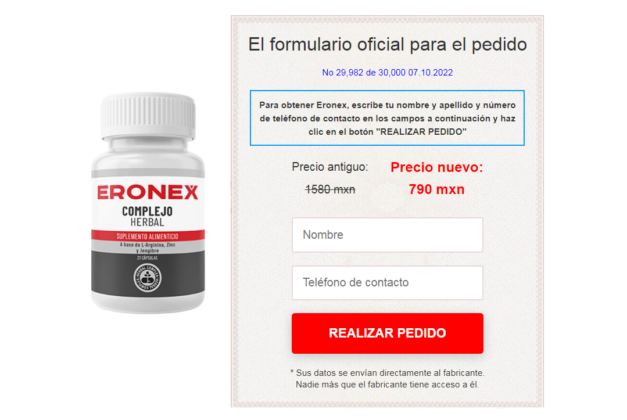 Eronex: Precio, reseÃ±as, cÃ¡psula, Ingredientes, Opiniones, original ...
