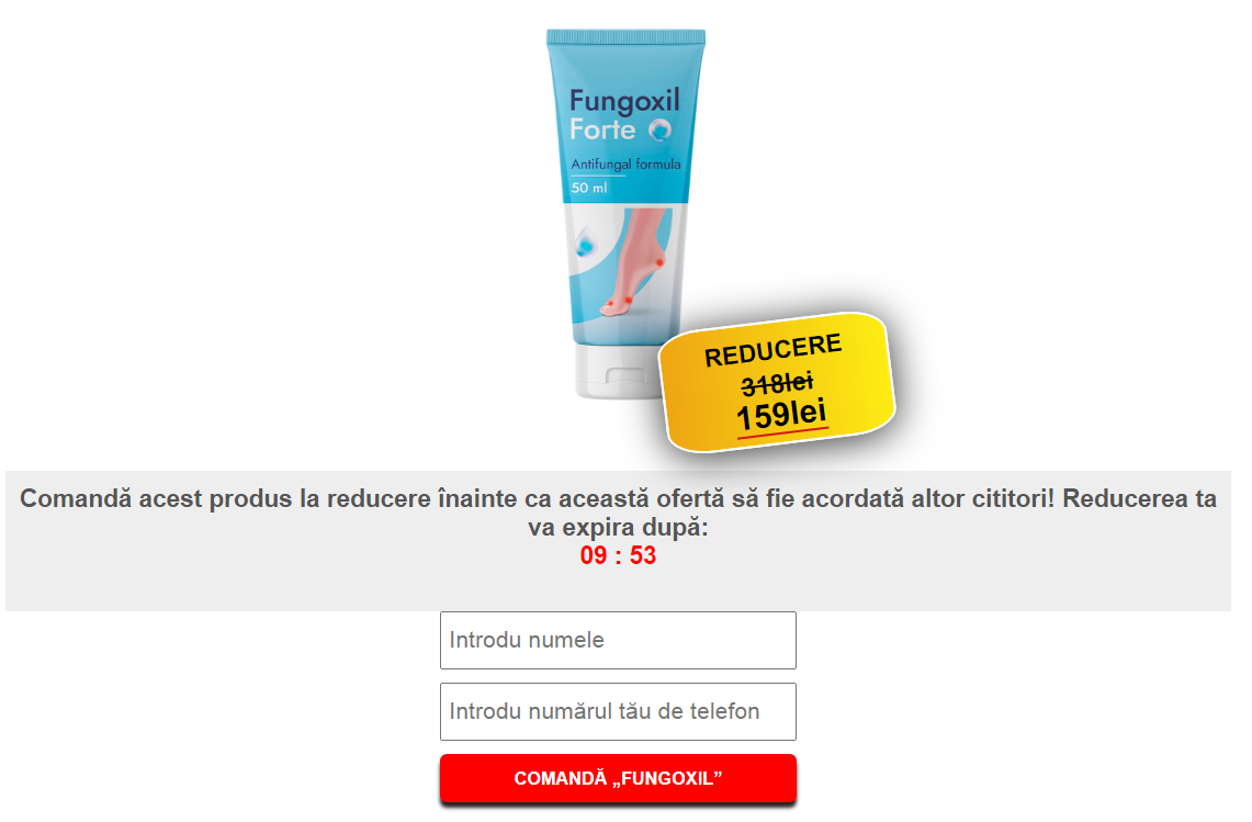 Fungoxil Forte: Cremă, Recenzii, Preț, lucrări, Ingrediente, Cumpără