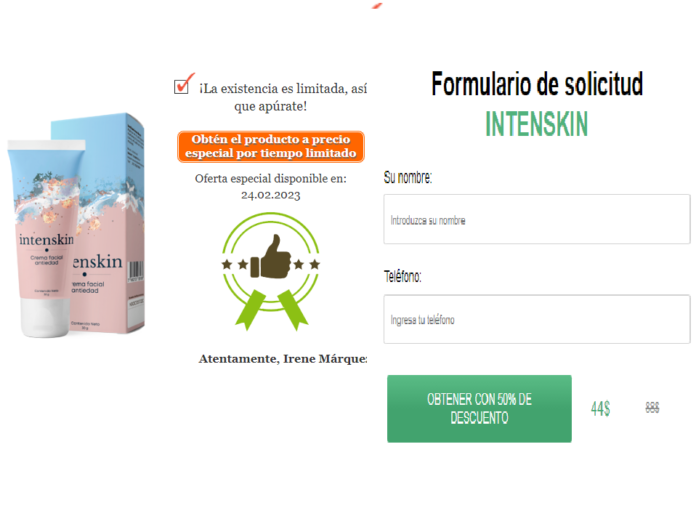 Intenskin: Crema, ReseÃ±as, Precio, Obras, Original, Comprar