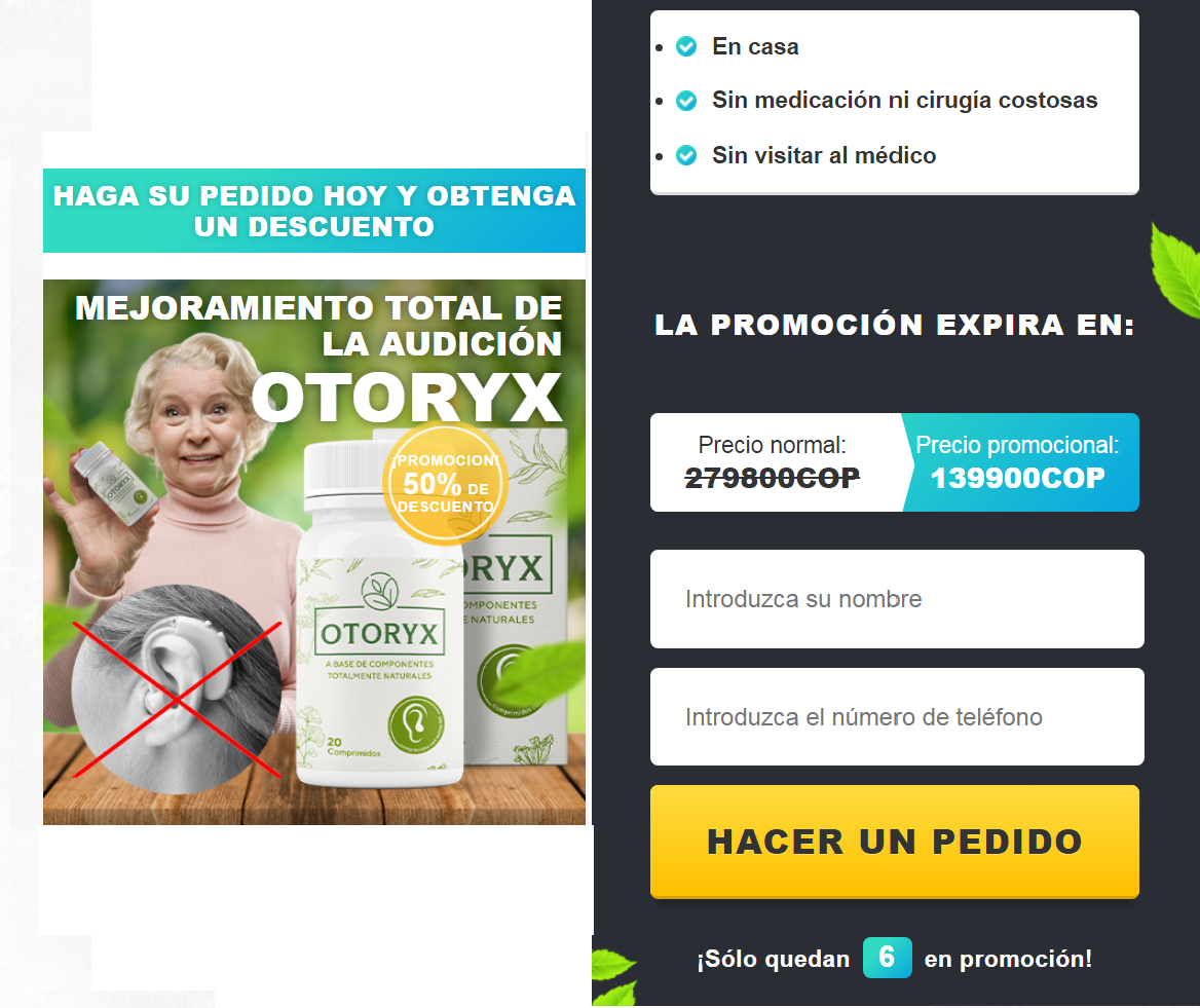 Otoryx: CÃ¡psula, ReseÃ±as, Precio, Obras, Ingredientes, Comprar