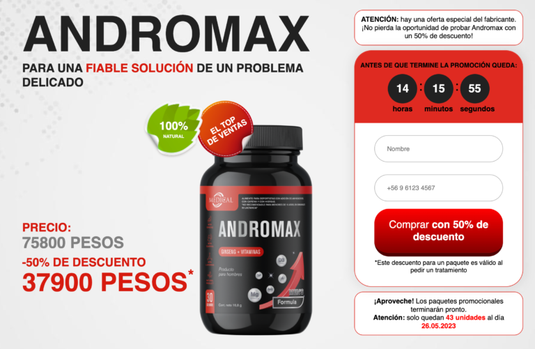 Andromax : CÃ¡psula para PrÃ³stata con ingredientes naturales- Chile