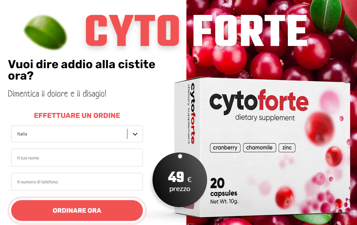 CytoForte : Recensioni, vantaggi, effetti collaterali, come lavorare, Italy