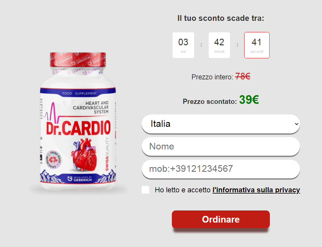 Dr.Cardio : Capsula per l'ipertensione con ingredienti naturali-Prezzo ...