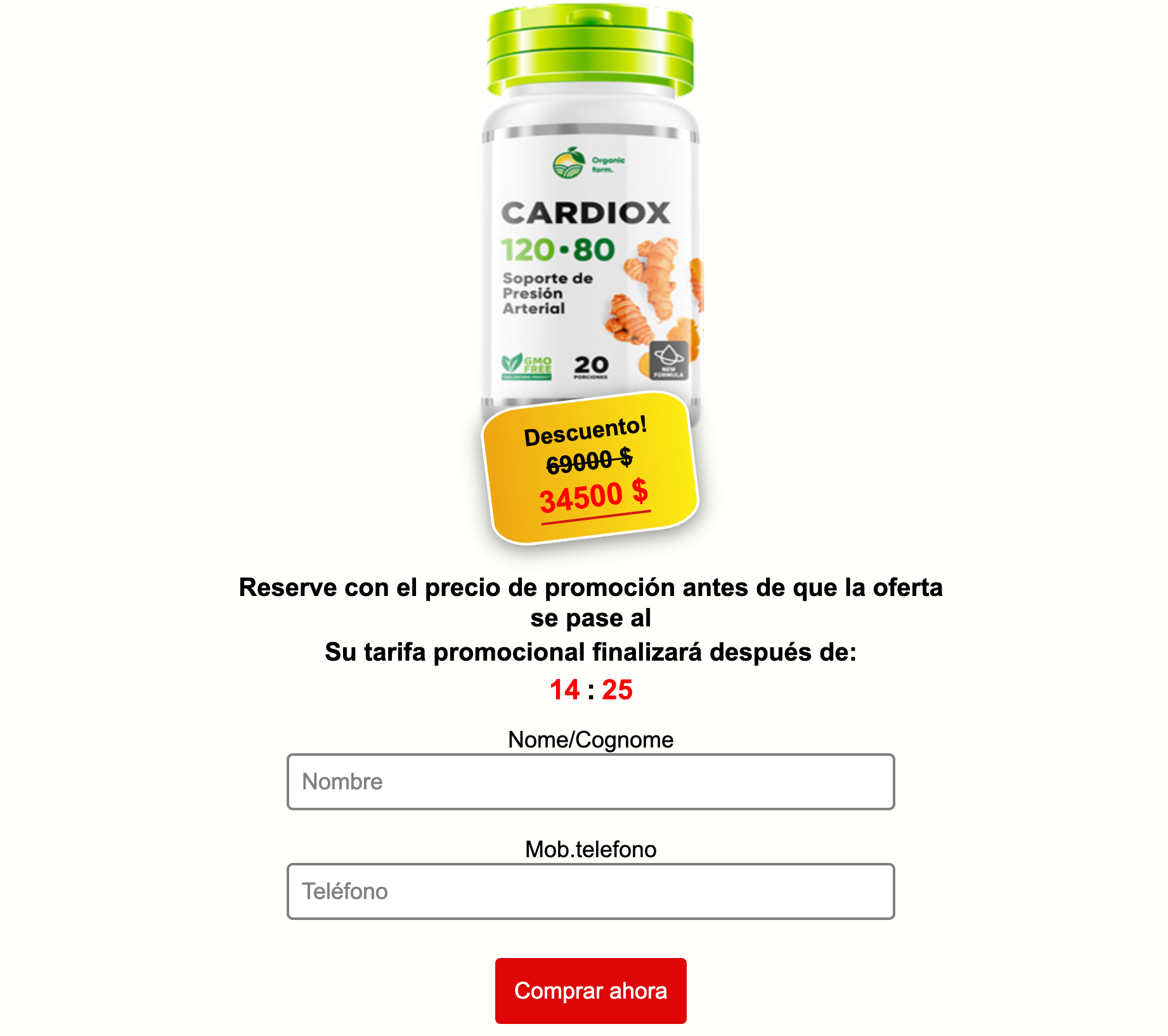 Cardiox : Es seguro ? ReseÃ±as de cÃ¡psulas, Beneficios-original-Chile