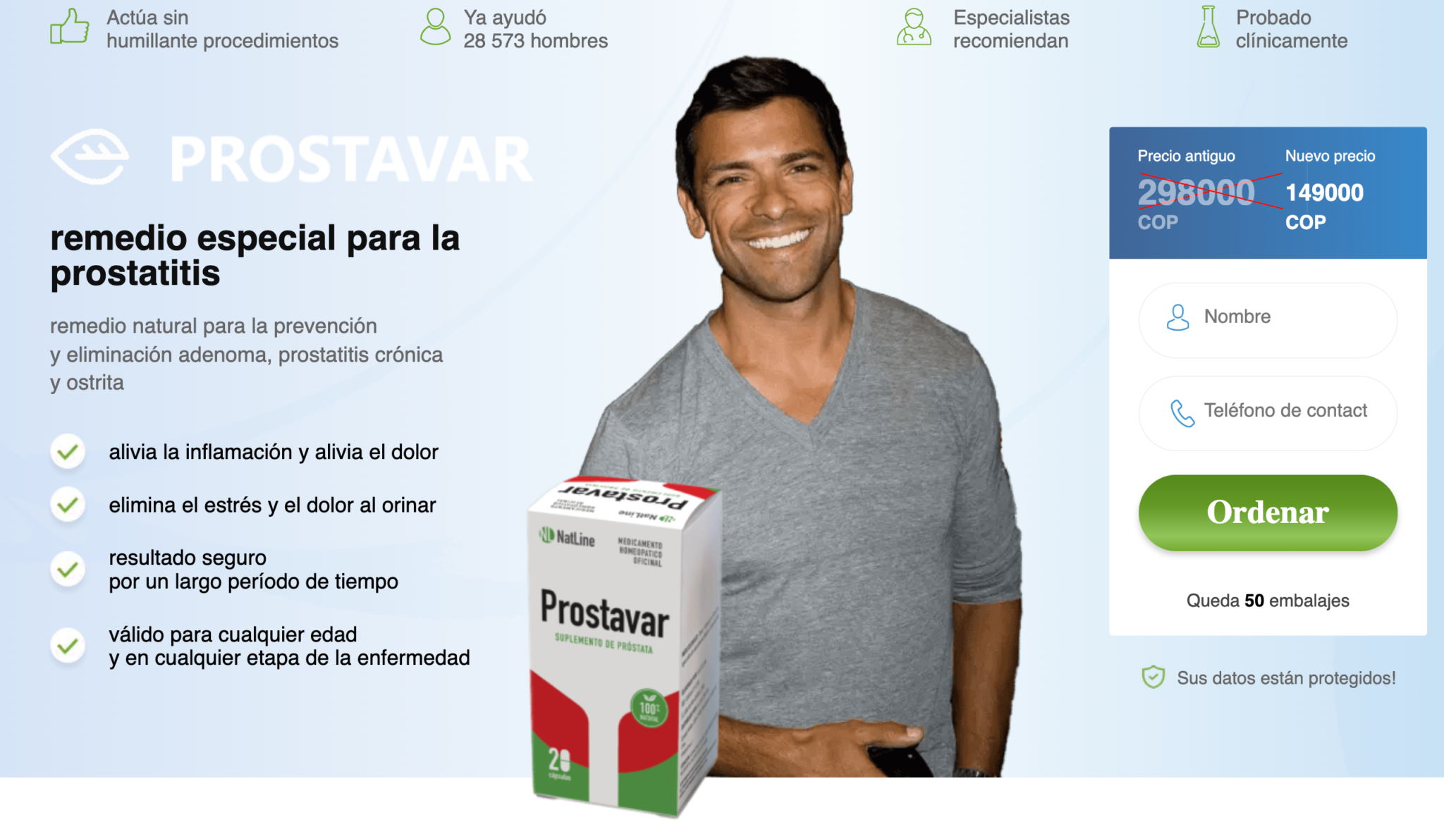 Prostavar : Seguro y eficaz-Beneficios-Precio-Cápsula-Funciona-Colombia