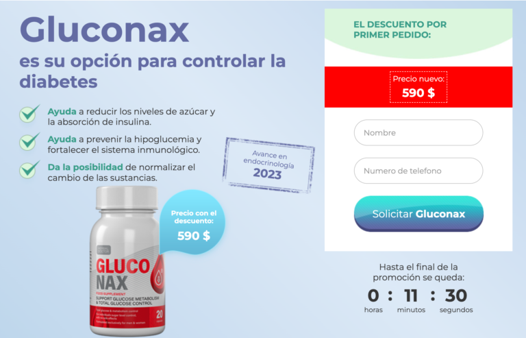 Gluconax : Cápsula para diabetes-Reseñas-Beneficios-Funciona-Mexico